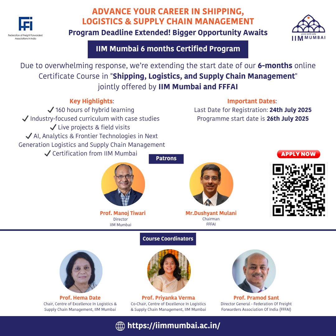 IIM Mumbai - Certificate course in Shipping, Logistics and Supply Chain ...